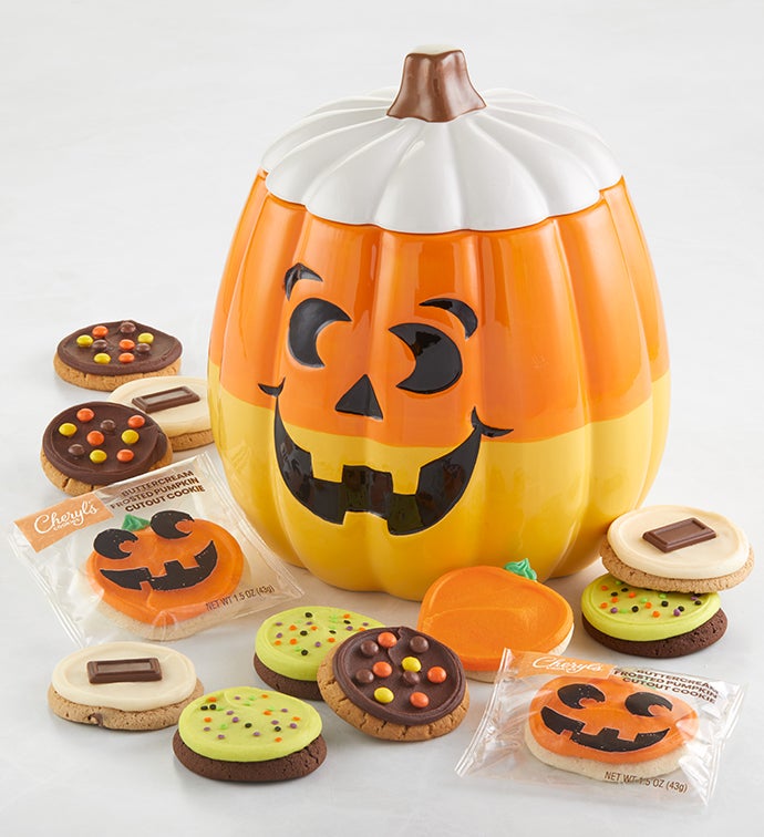 Collector's Edition Candy Corn Pumpkin Cookie Jar | Cheryl's