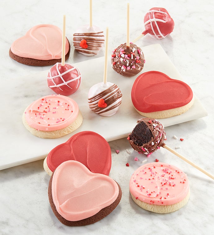 Valentine Cake Pops and Cookies